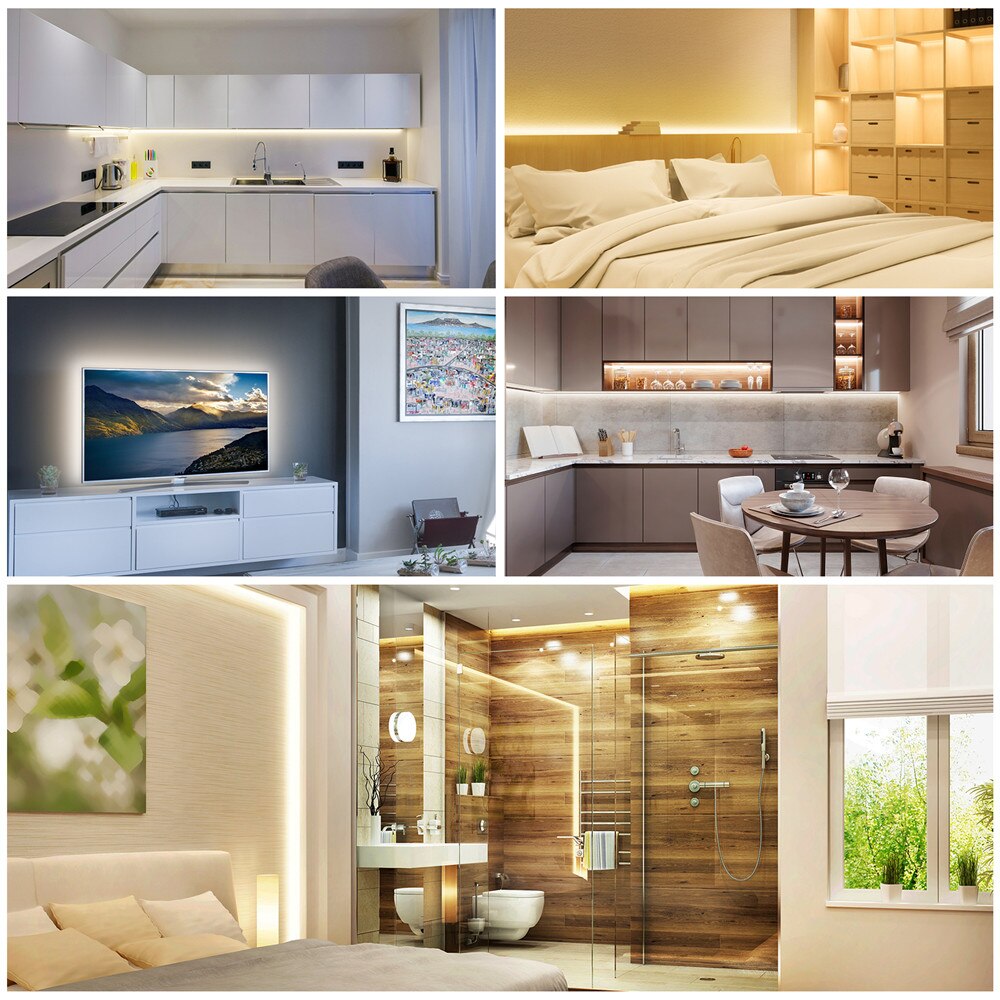 USB FCOB COB CCT LED Light Strip Full Set 640 LEDs/m DC 5V High Densit